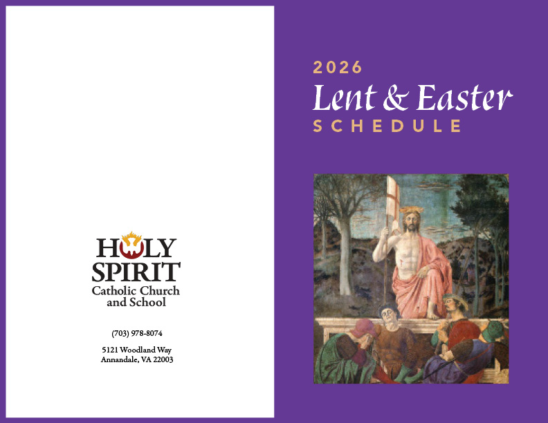 2026 Lent and Easter Schedule_Printout - Holy Spirit Parish