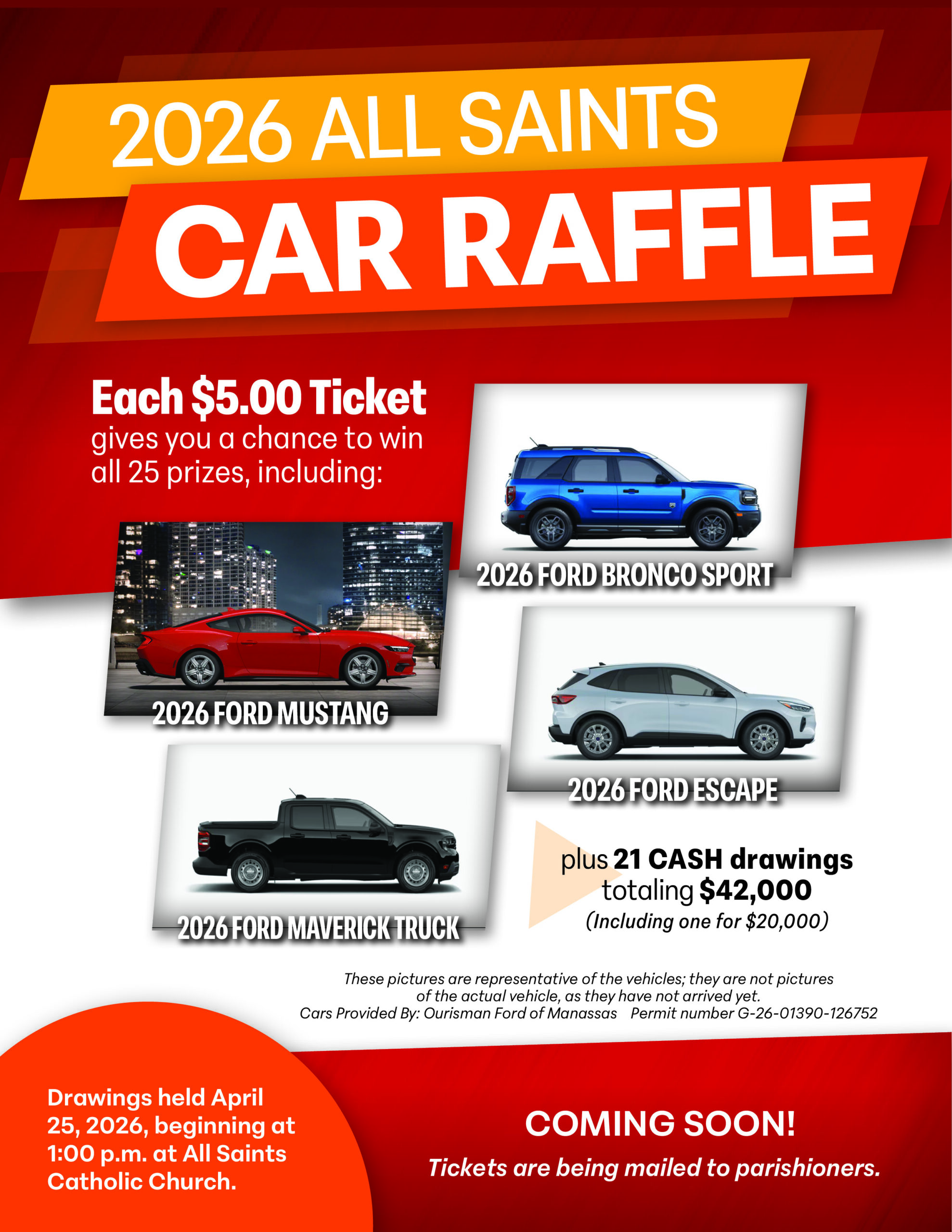 2026 All Saints Car Raffle (Tickets Coming Soon!) - Holy Spirit Parish